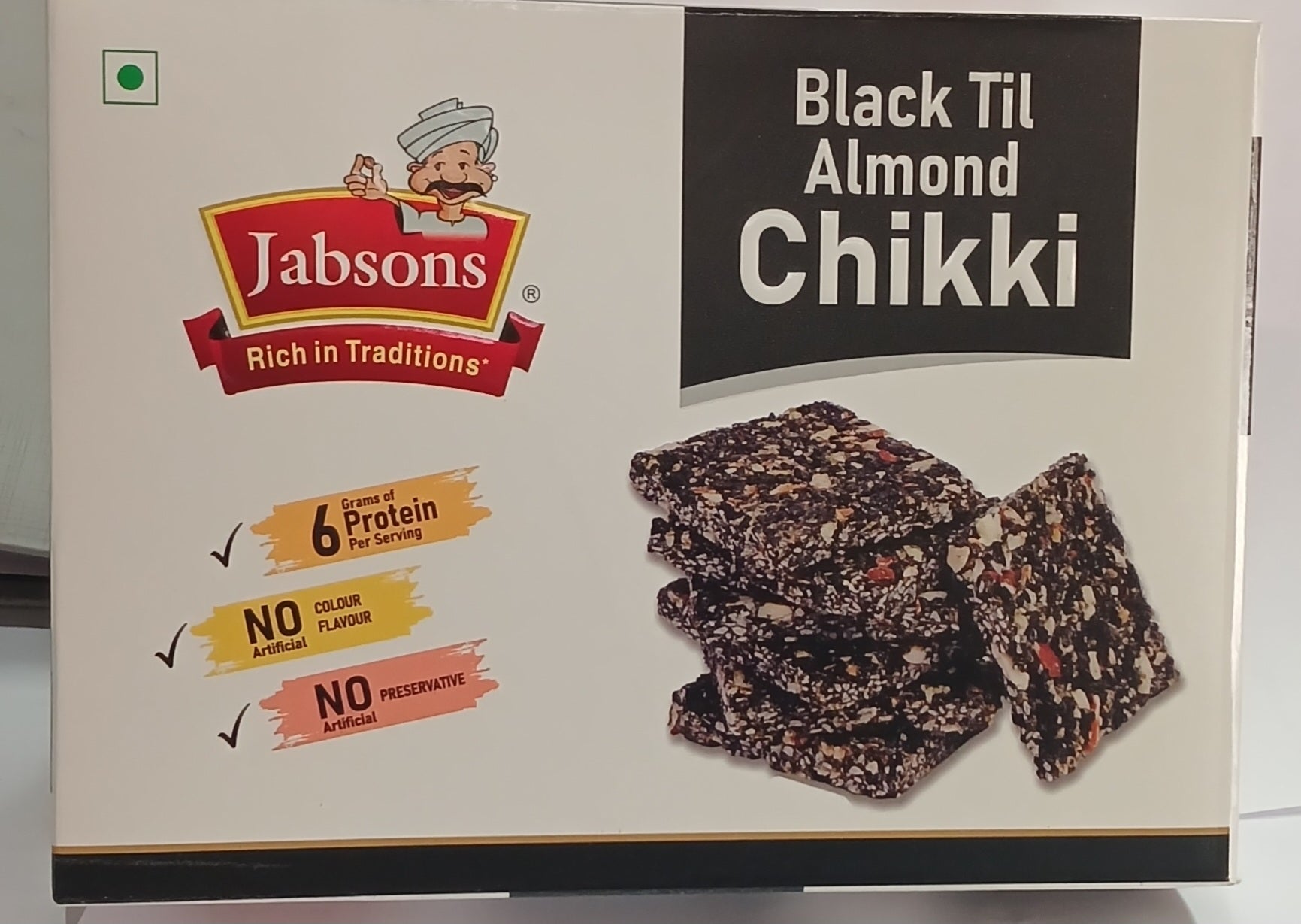 Jabsons Black Til Almond Chikki 270gm – DrishtiTrading